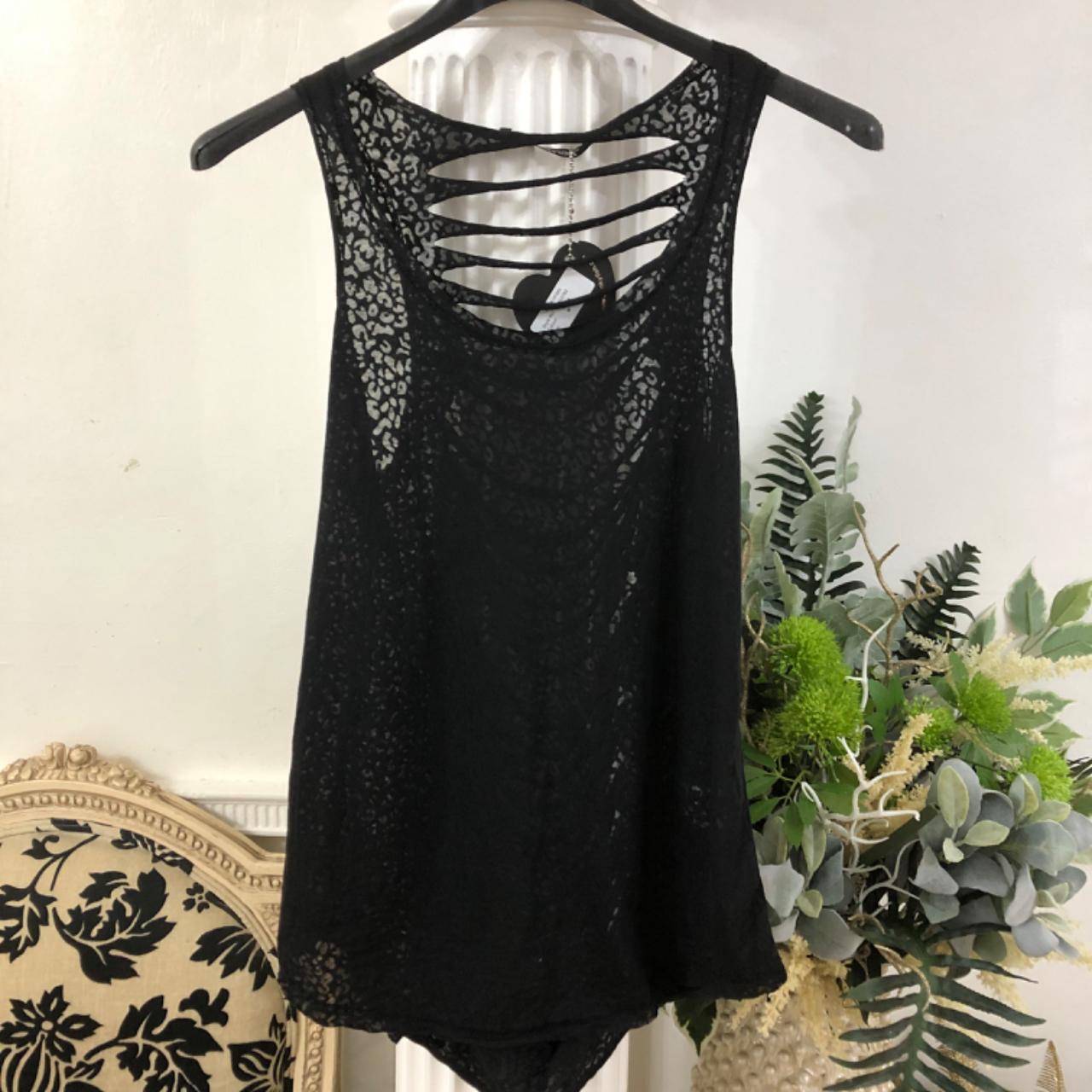 Punkyfish lightweight front and back slashed top. - Depop