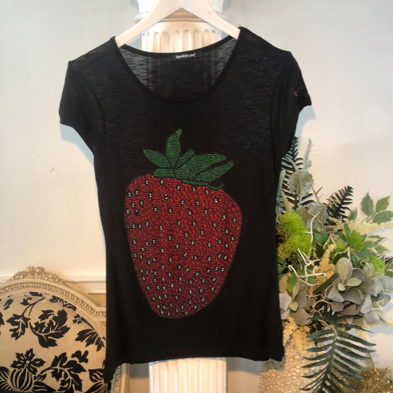 Punkyfish strawberry lovers diamanté stone... - Depop