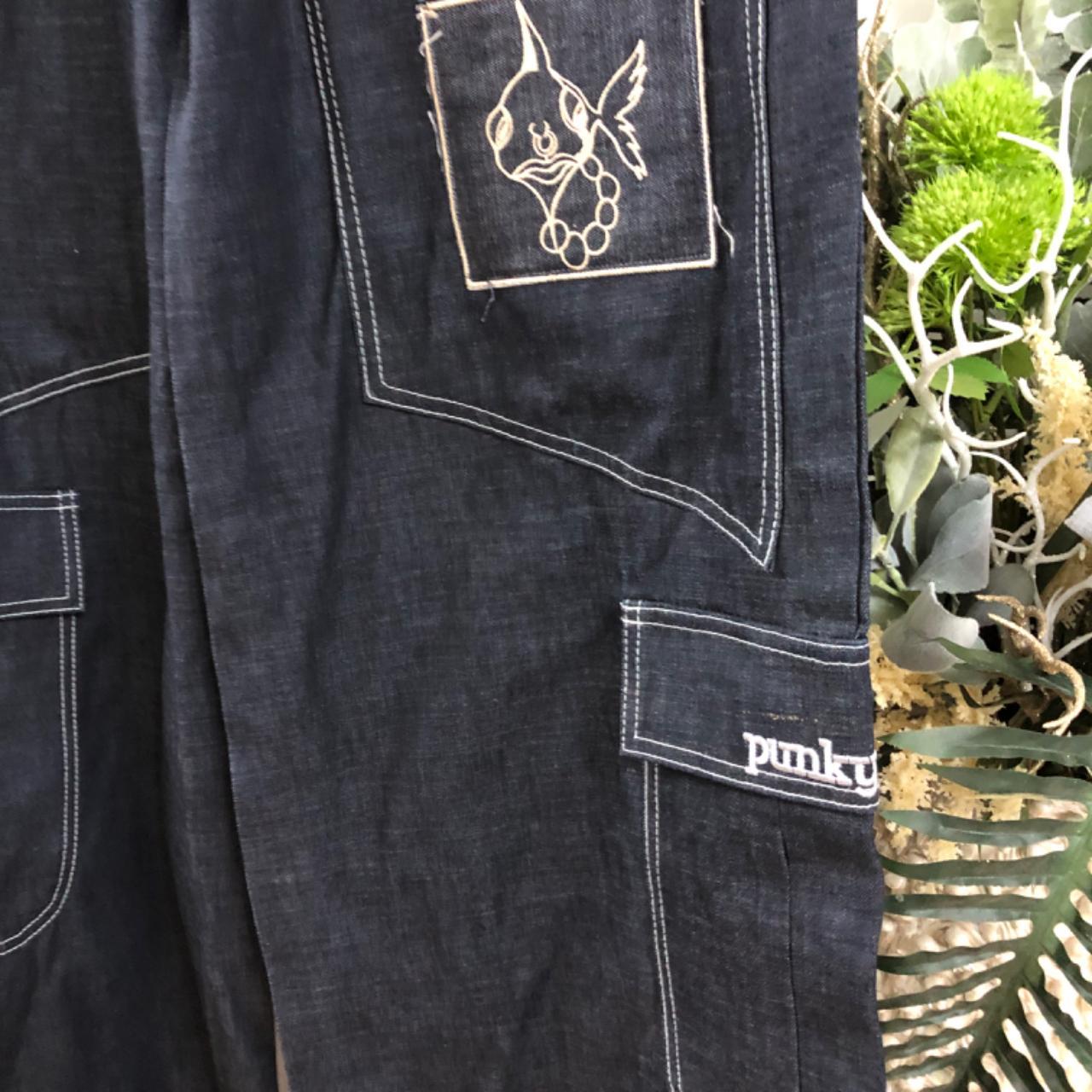 Punkyfish Rare 90 ‘s flare jeans L size Waist 39... - Depop