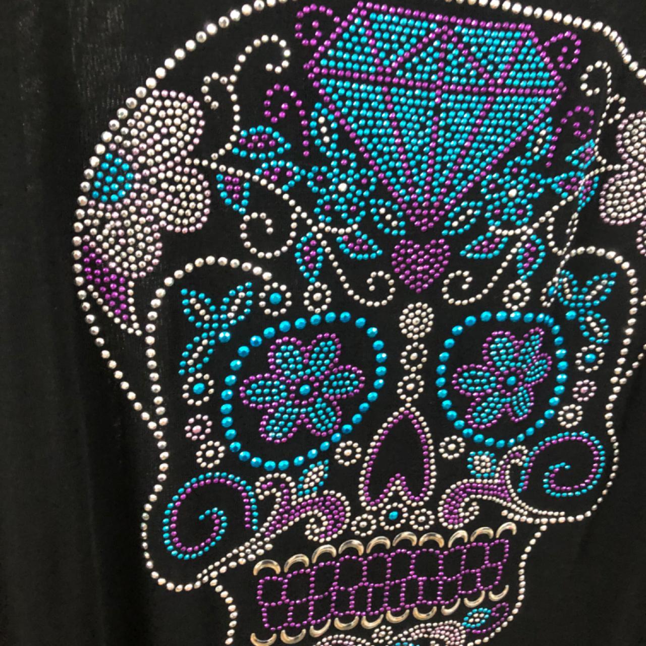 Punkyfish One of the best coloured skull embellished... - Depop