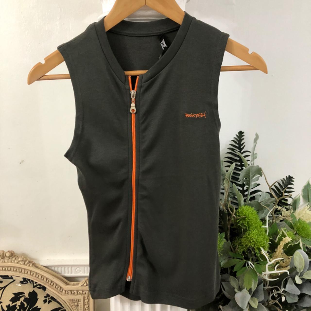 Punkyfish side zip top with contrast colour zip. - Depop