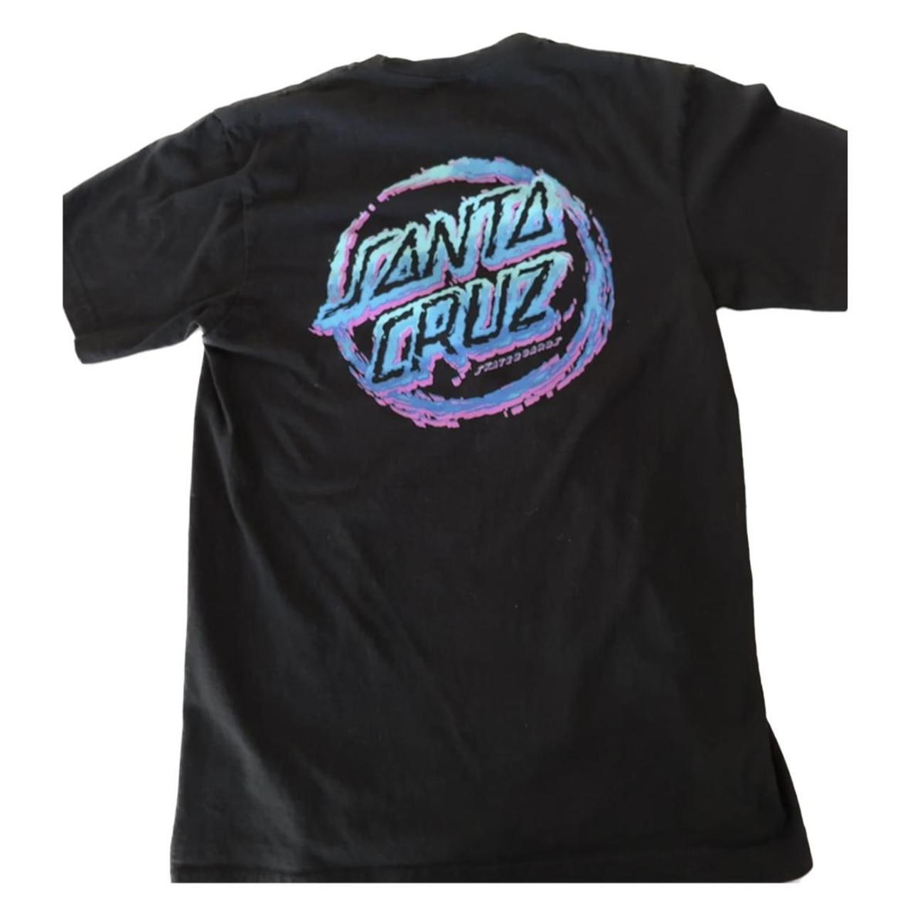 Small black Santa Cruz graphic tee - Depop