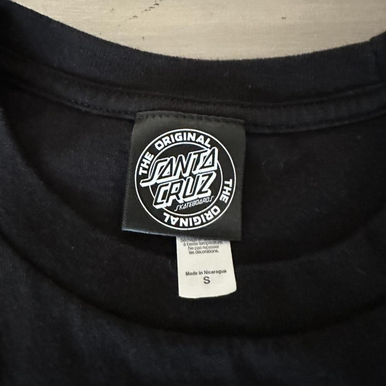 Small black Santa Cruz graphic tee - Depop