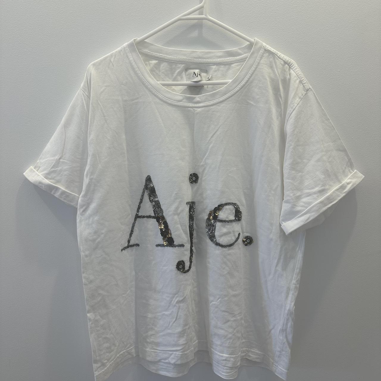 Aje Embellished Logo Tee Size Small RRP: $190 #aje - Depop
