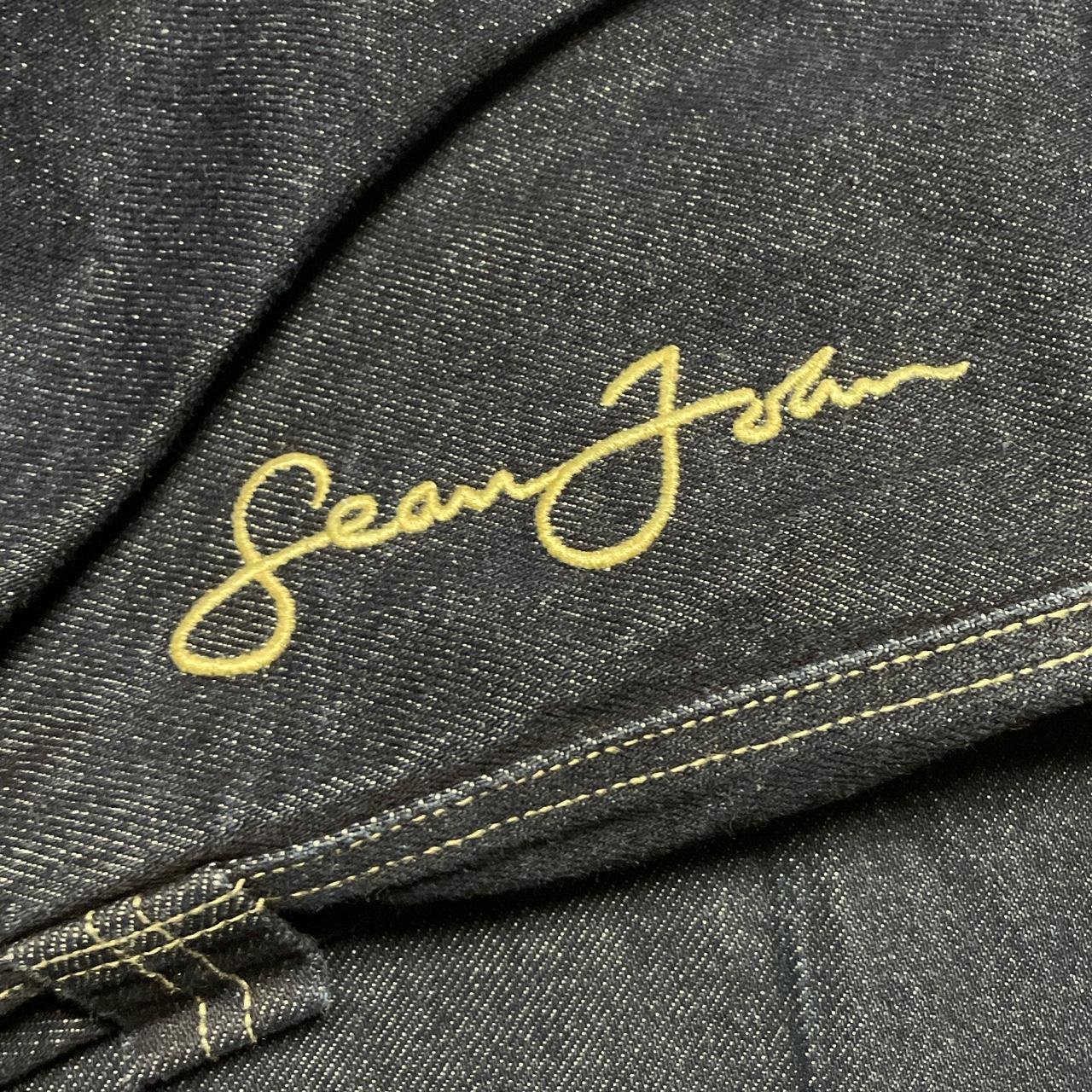 y2k baggy sean john denim shorts. size 38... - Depop