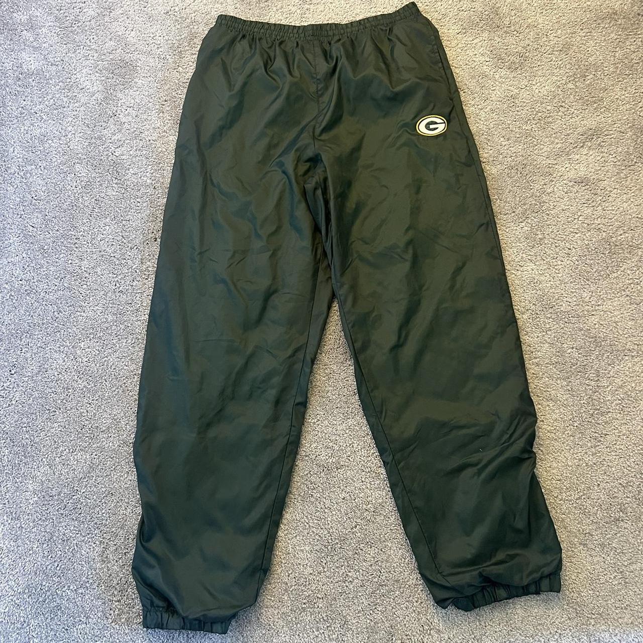 Vintage green-bay packers, nylon sweats. Size... - Depop