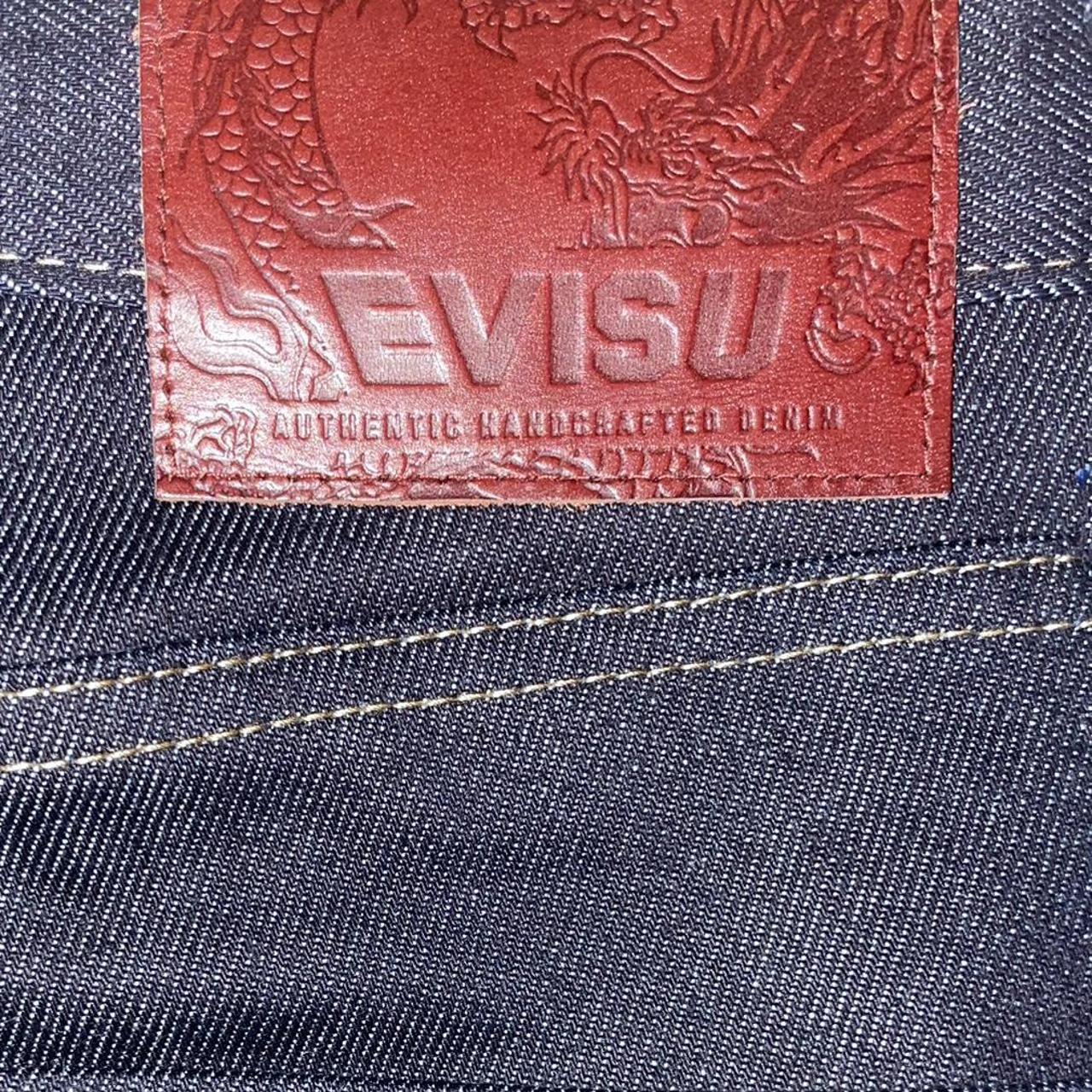 Evisu Diacock jeans Rare blue wave design W34 -... - Depop