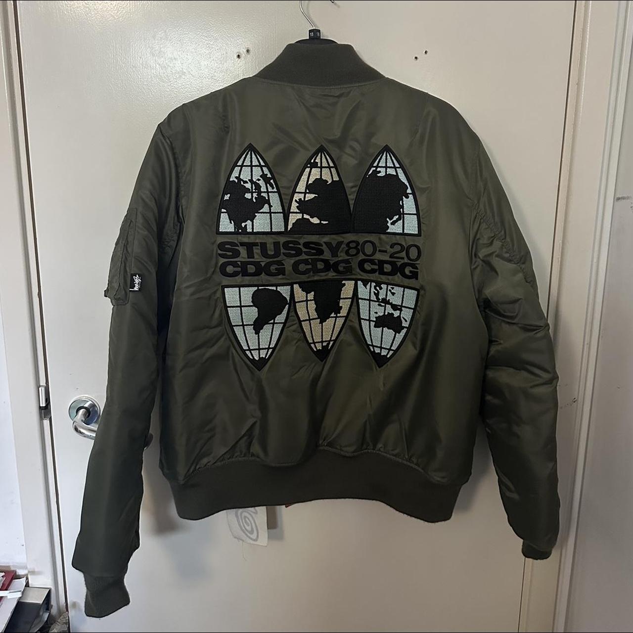 CDG x Stussy MA-1 Bomber Jacket Worn a few times... - Depop