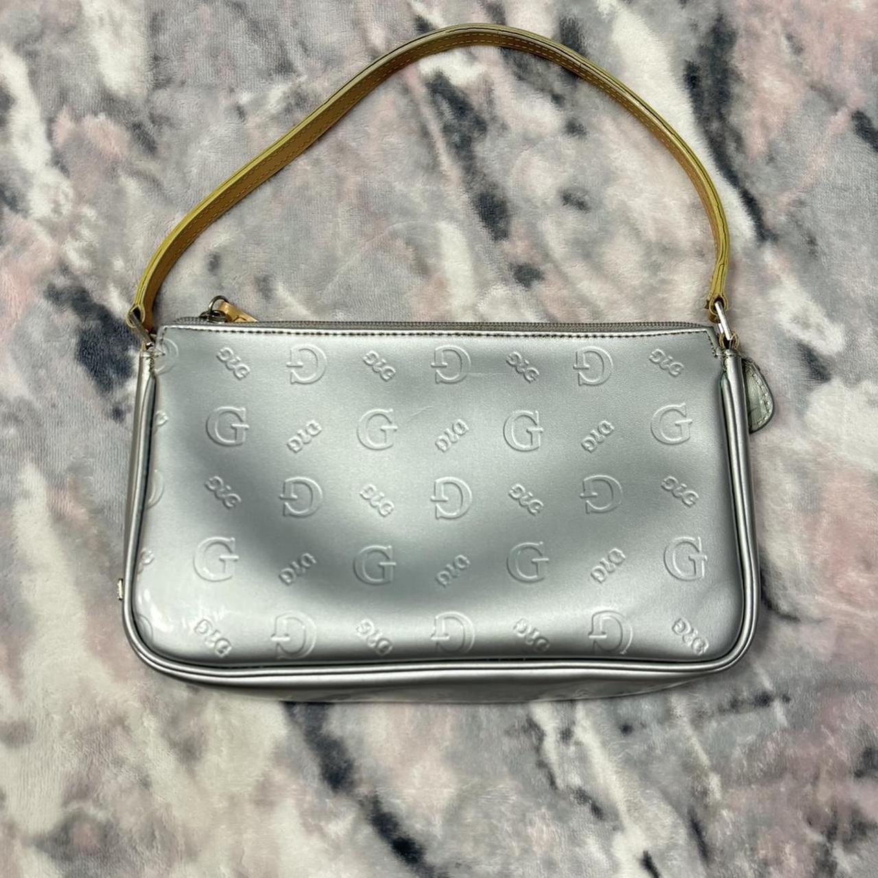 Guess mini silver toned shoulder Bag very similar to... - Depop