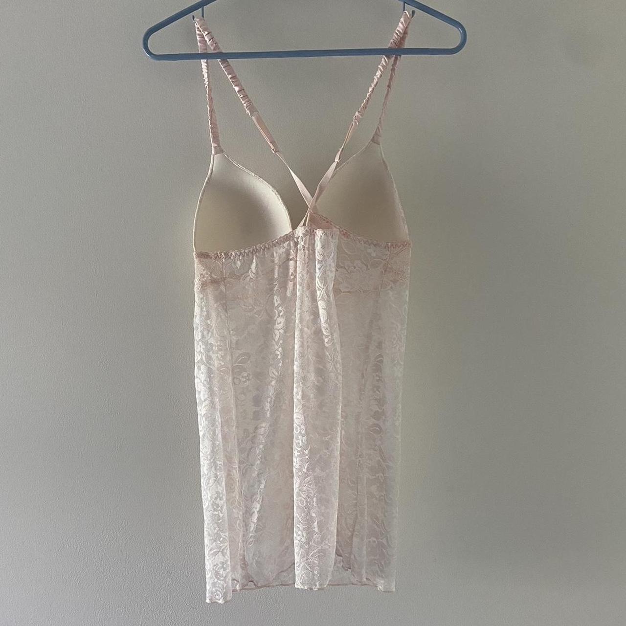 sheer lace babydoll top/bra - Depop