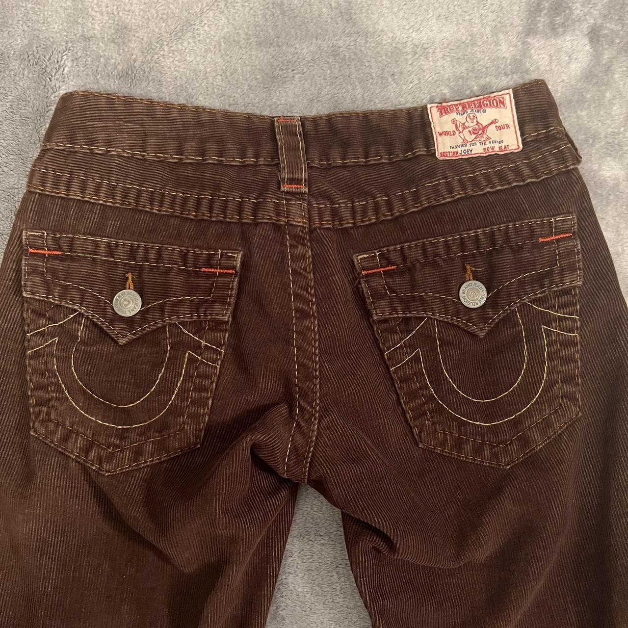 True religion brown corduroy flare pants Size 27... - Depop