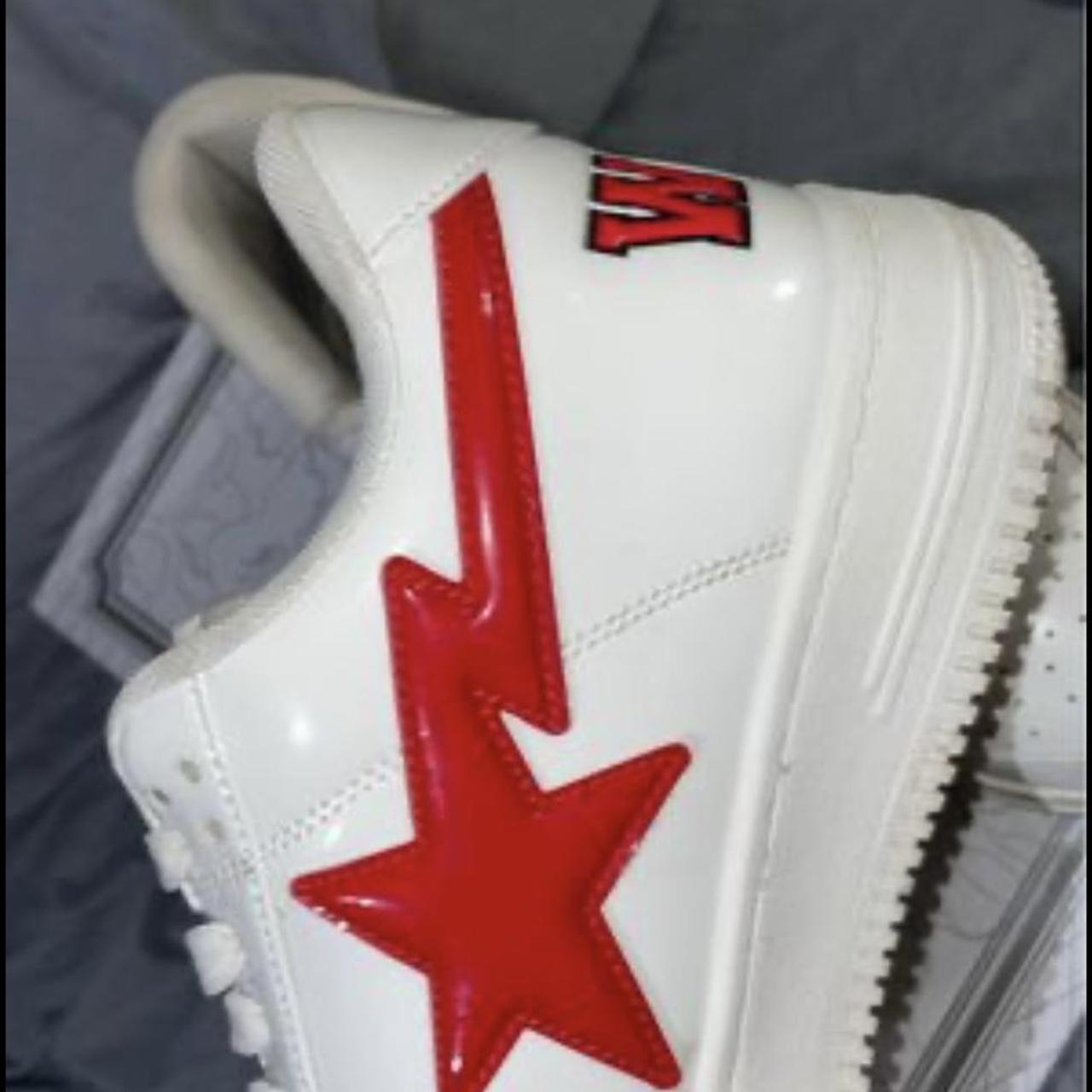 2019 Bapesta Low 'White Shark Face', some light to... - Depop