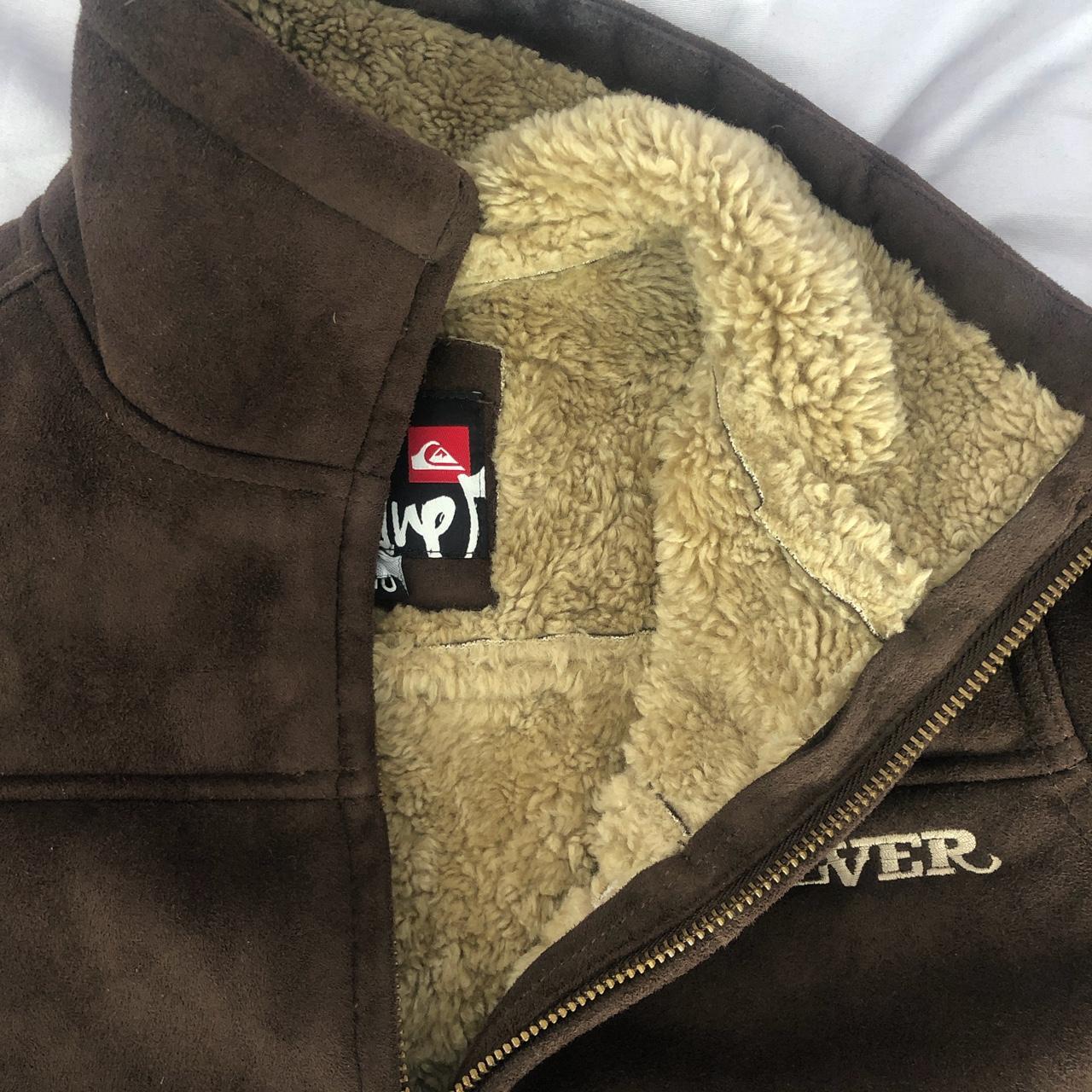 vintage quicksilver jacket. suede jacket women’s... - Depop