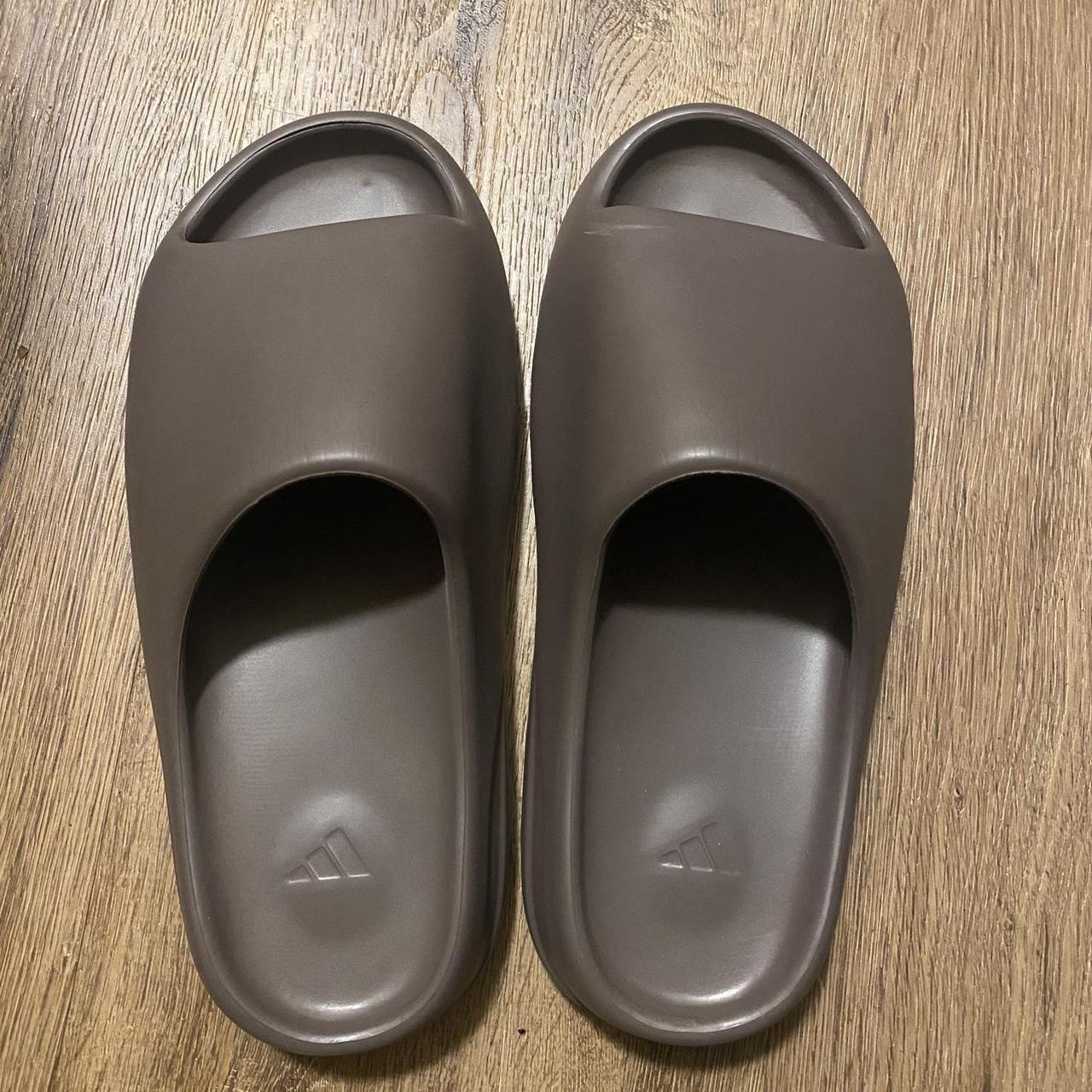 Yeezy slide ‘earth brown’ Size 10 great condition,... - Depop