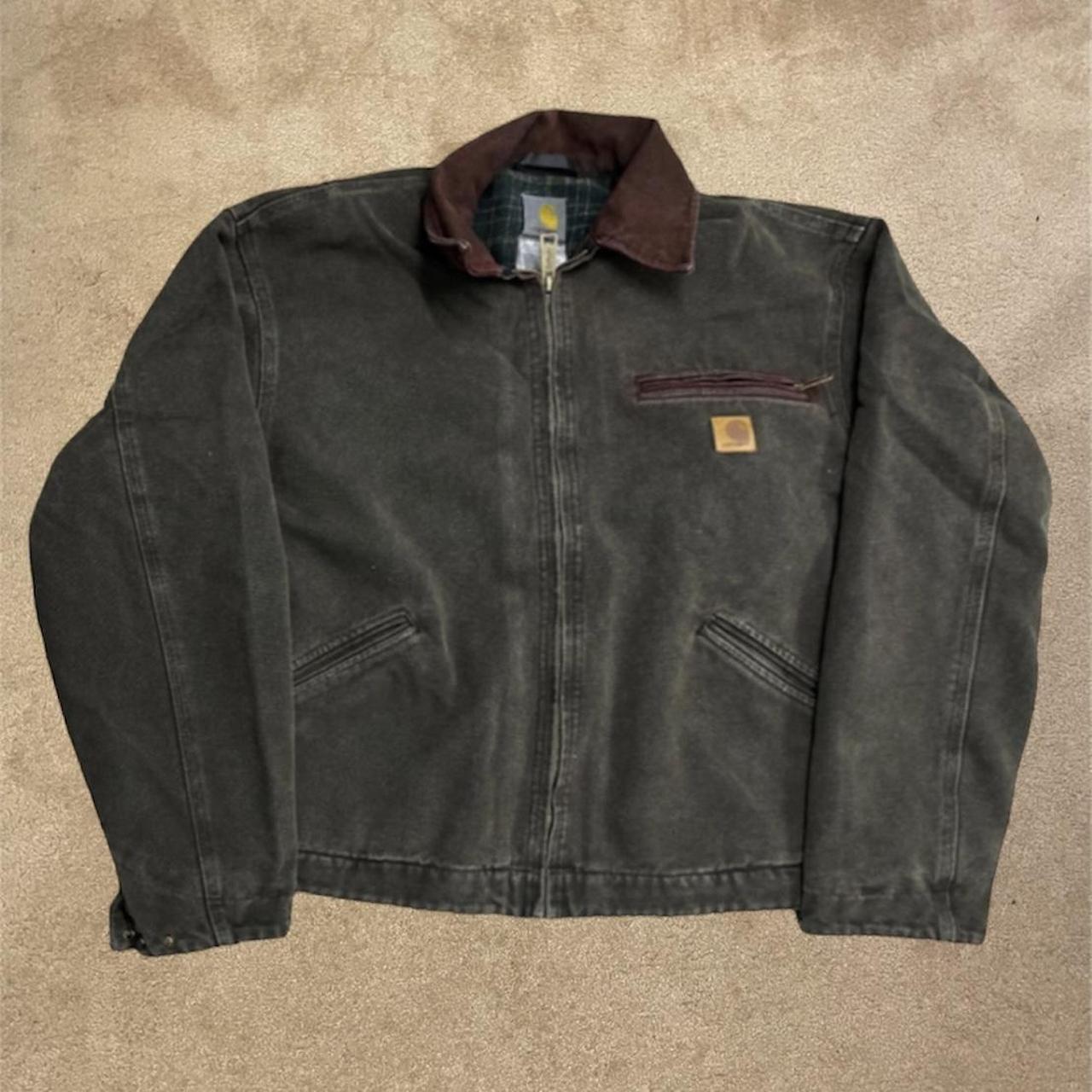 Vintage Mocha Brown Carhartt Detroit Jacket. - Size... - Depop