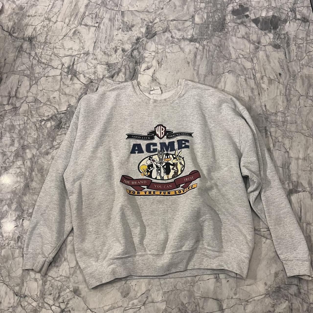 Acme Clothing Men's White Sweatshirt | Depop