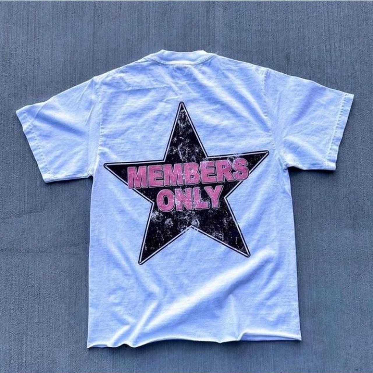 White and pink yellyard graphic tee Brand new and... - Depop