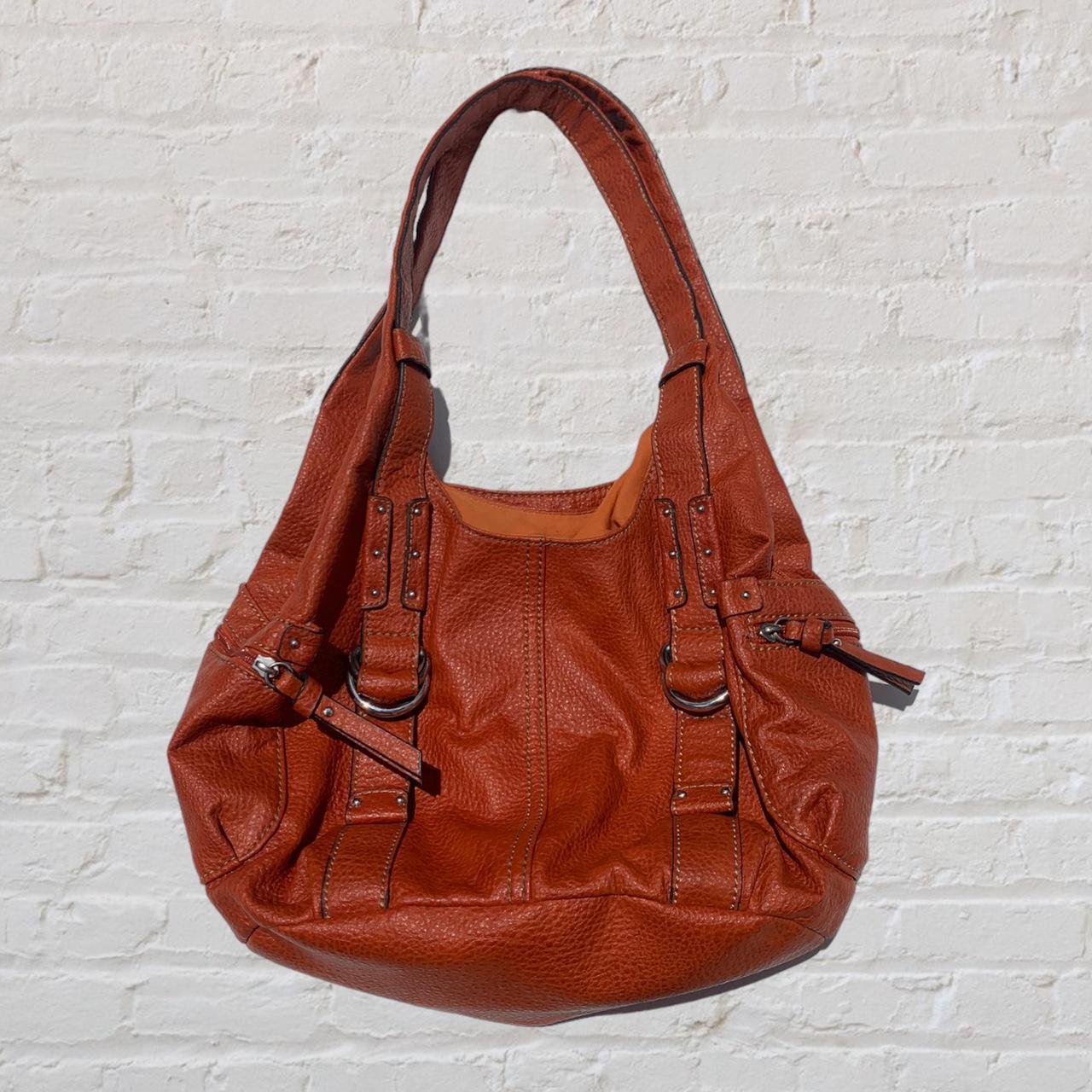 Orange Faux Leather St.John's Bay Shoulder Purse... - Depop