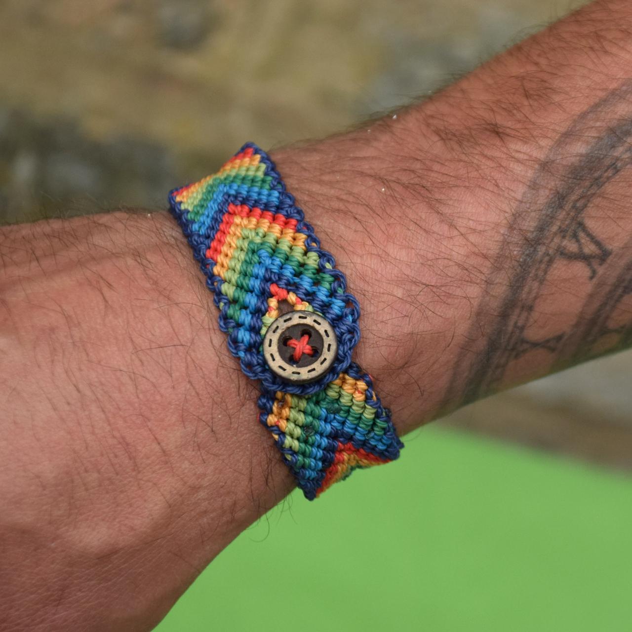 Men's Handmade Knitted Macrame... - Depop