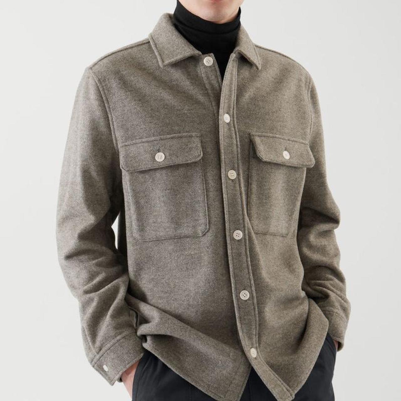 COS Relaxed-Fit Wool Overshirt/Shacket Like New... | Depop