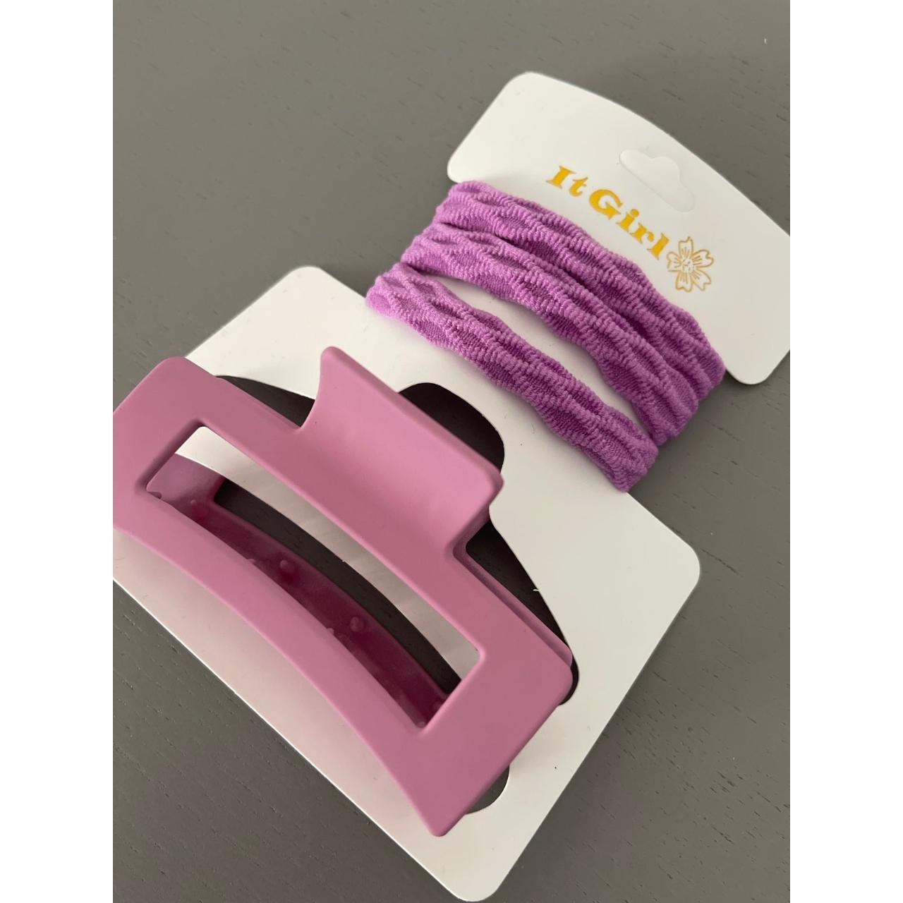 NEW HAIR CLIP SQUARE SHAPE WITH HAIR TIES COLOR... - Depop