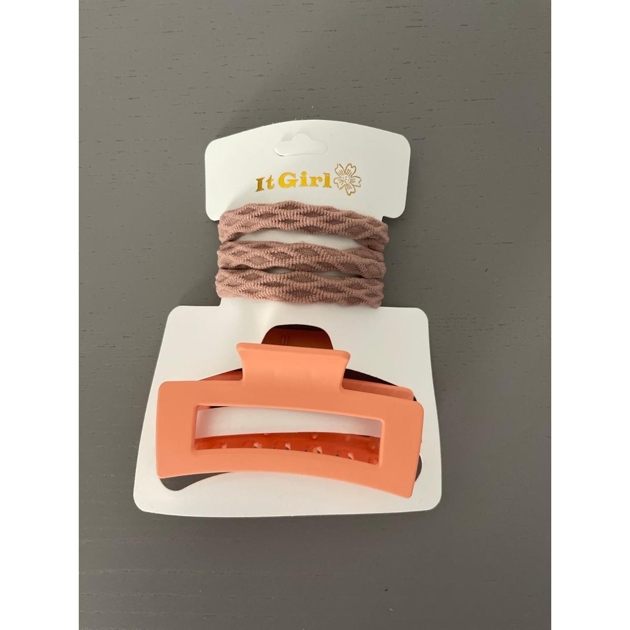 NEW HAIR CLIP SQUARE SHAPE WITH HAIR TIES COLOR... - Depop