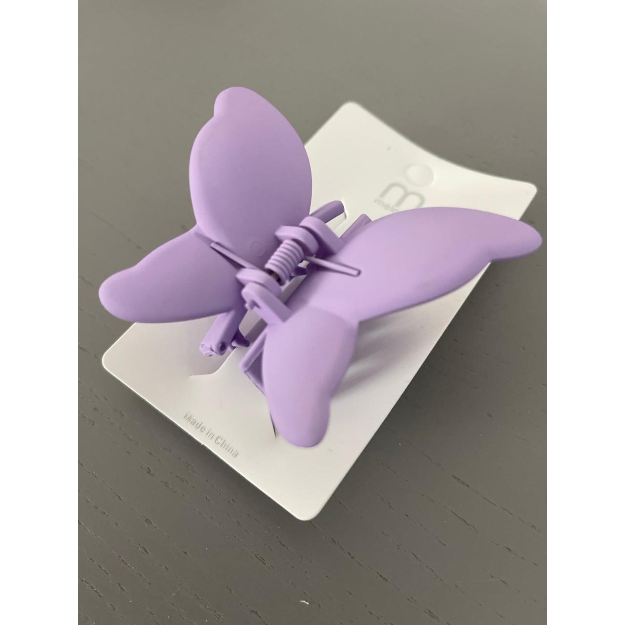 NEW PURPLE BUTTERFLY HAIR CLIP SOFT MATTE COLOR... - Depop