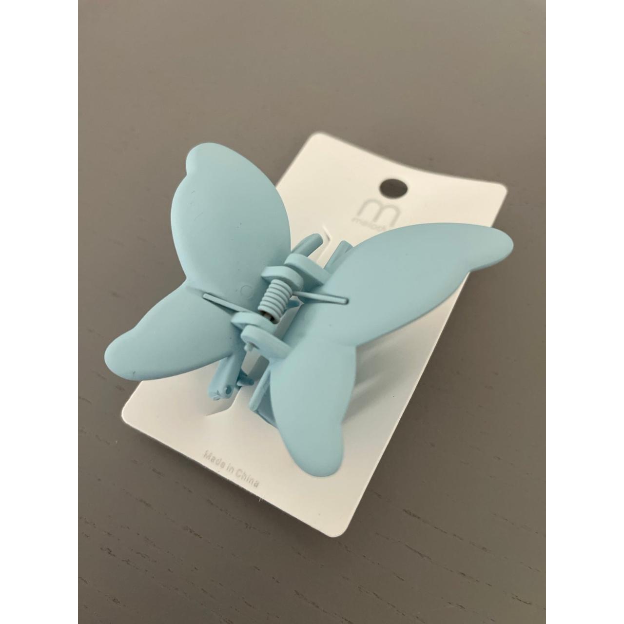 NEW LIGHT BLUE BUTTERFLY HAIR CLIP SOFT MATTE COLOR... - Depop