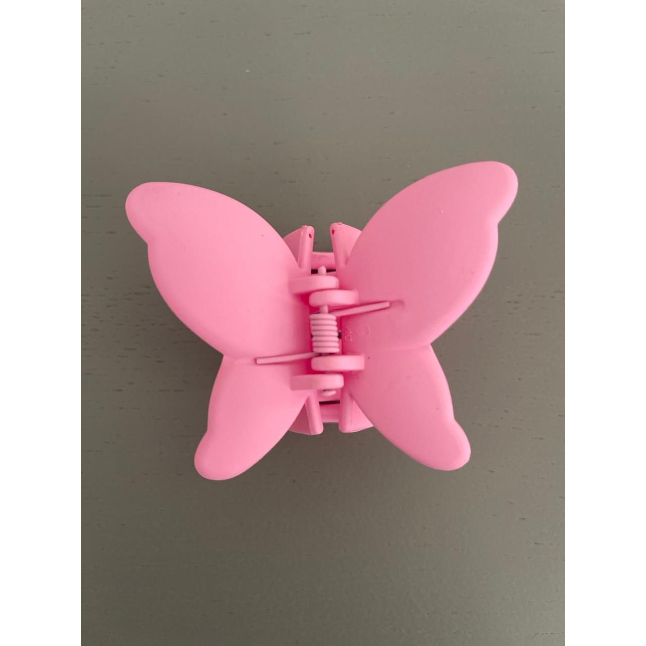 NEW LIGHT PINK BUTTERFLY HAIR CLIP SOFT MATTE COLOR... - Depop