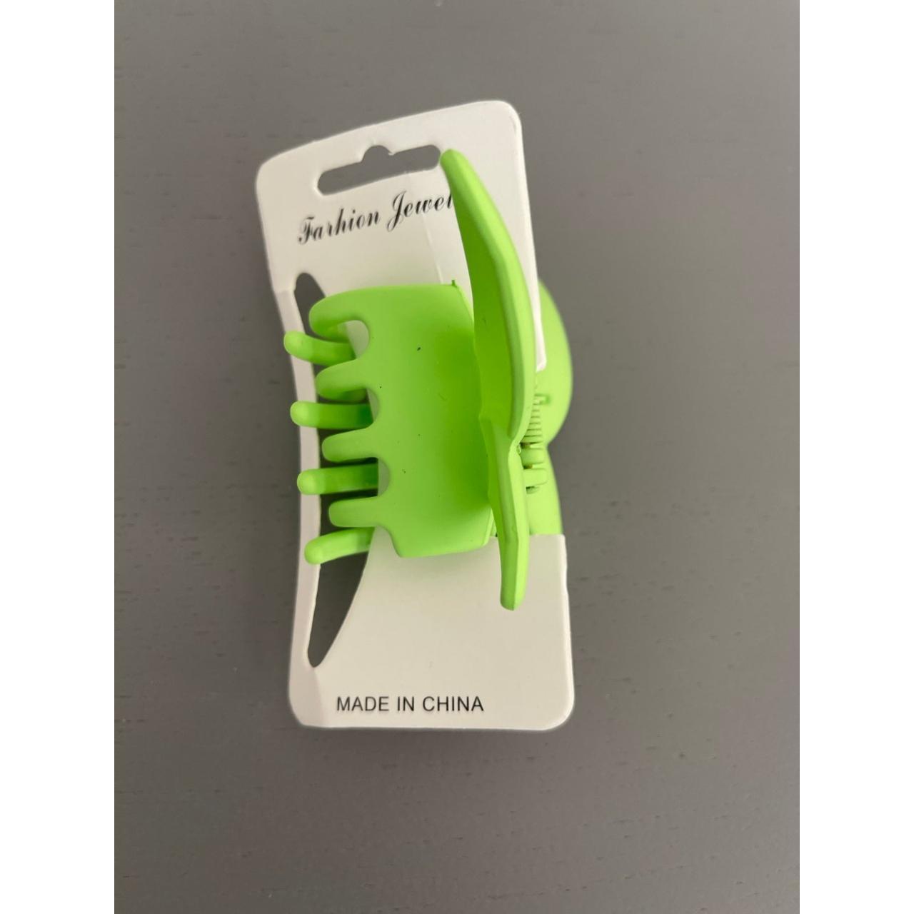 NEW NEON GREEN BUTTERFLY HAIR CLIP SOFT MATTE COLOR... | Depop