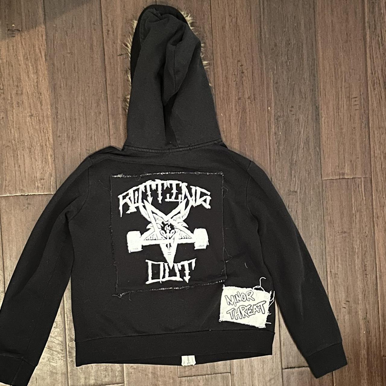 Reworked Rotting out minor threat band Hoodie... - Depop