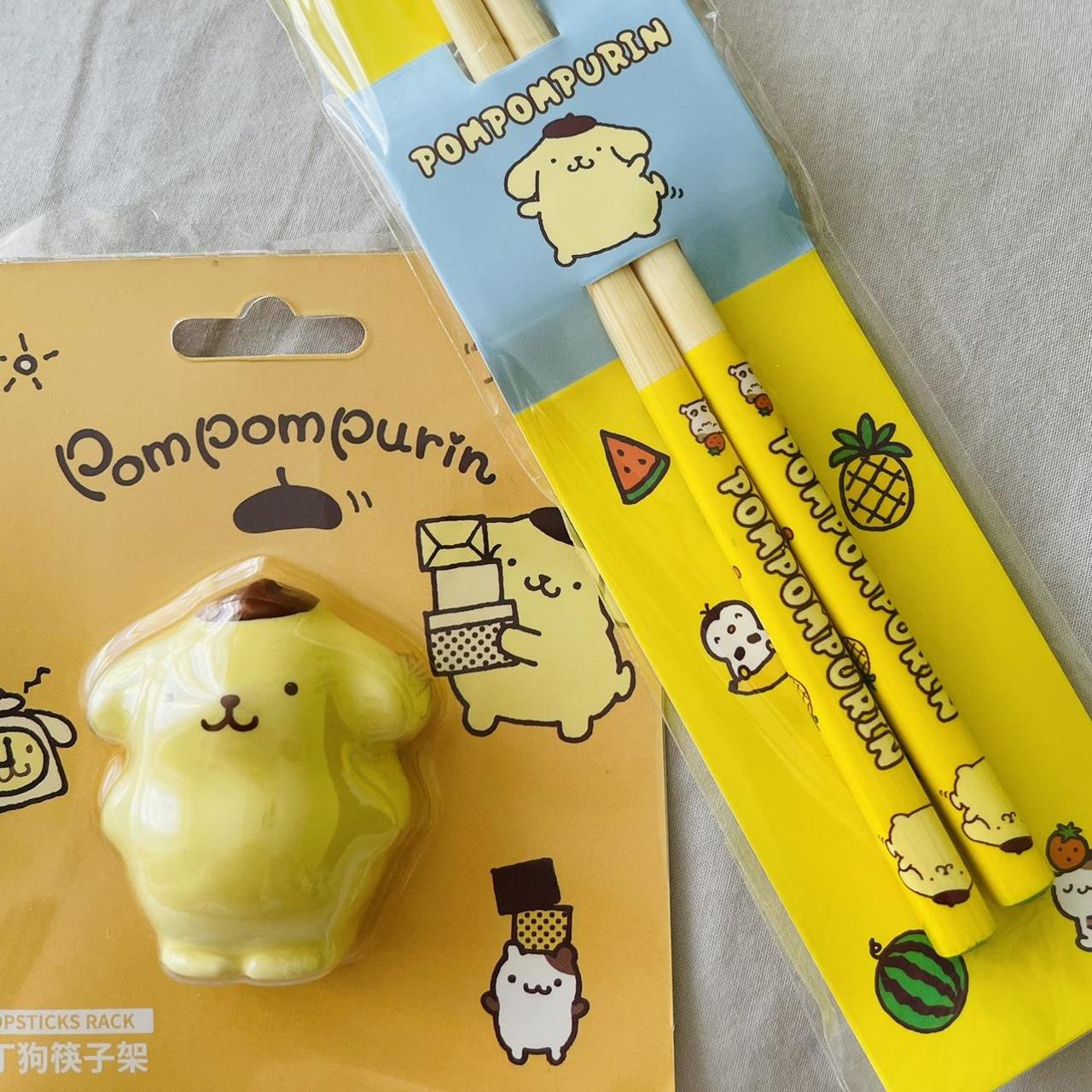Pompompurin chopsticks and rack... - Depop
