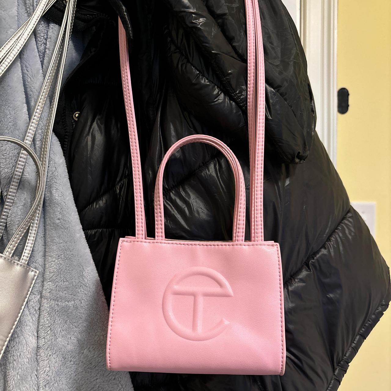 Mini pink telfar Priced low because of inside but... - Depop