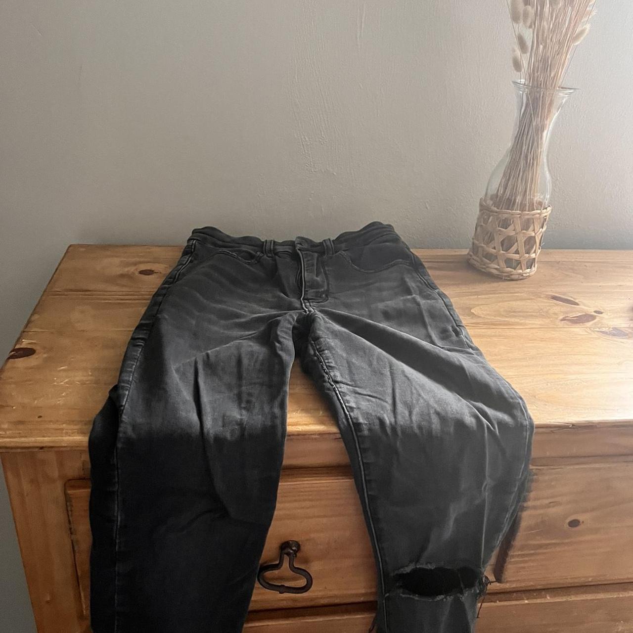 Black Skinny Jean Single Rip on the Knee - Depop