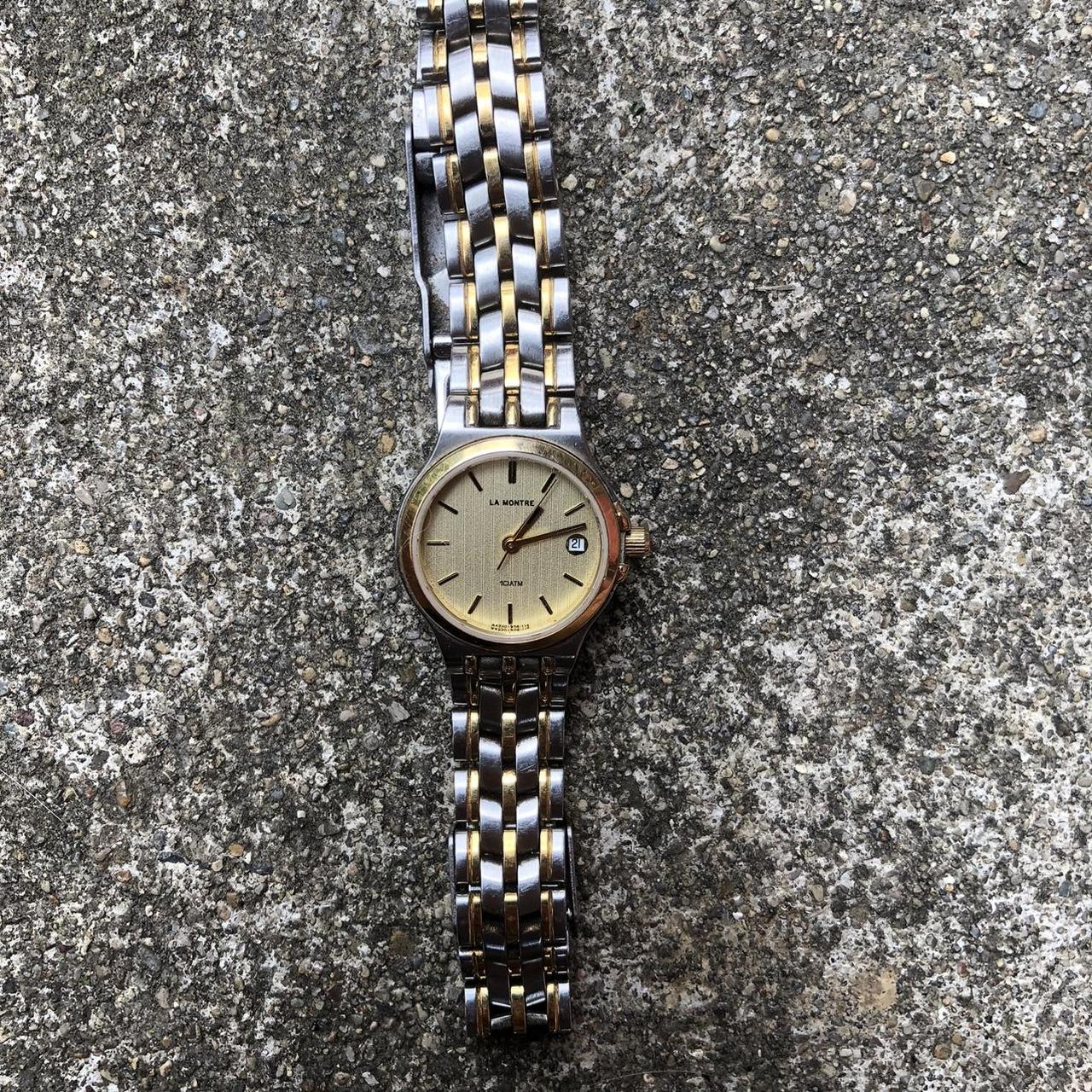 Men's Silver and Gold Watch | Depop