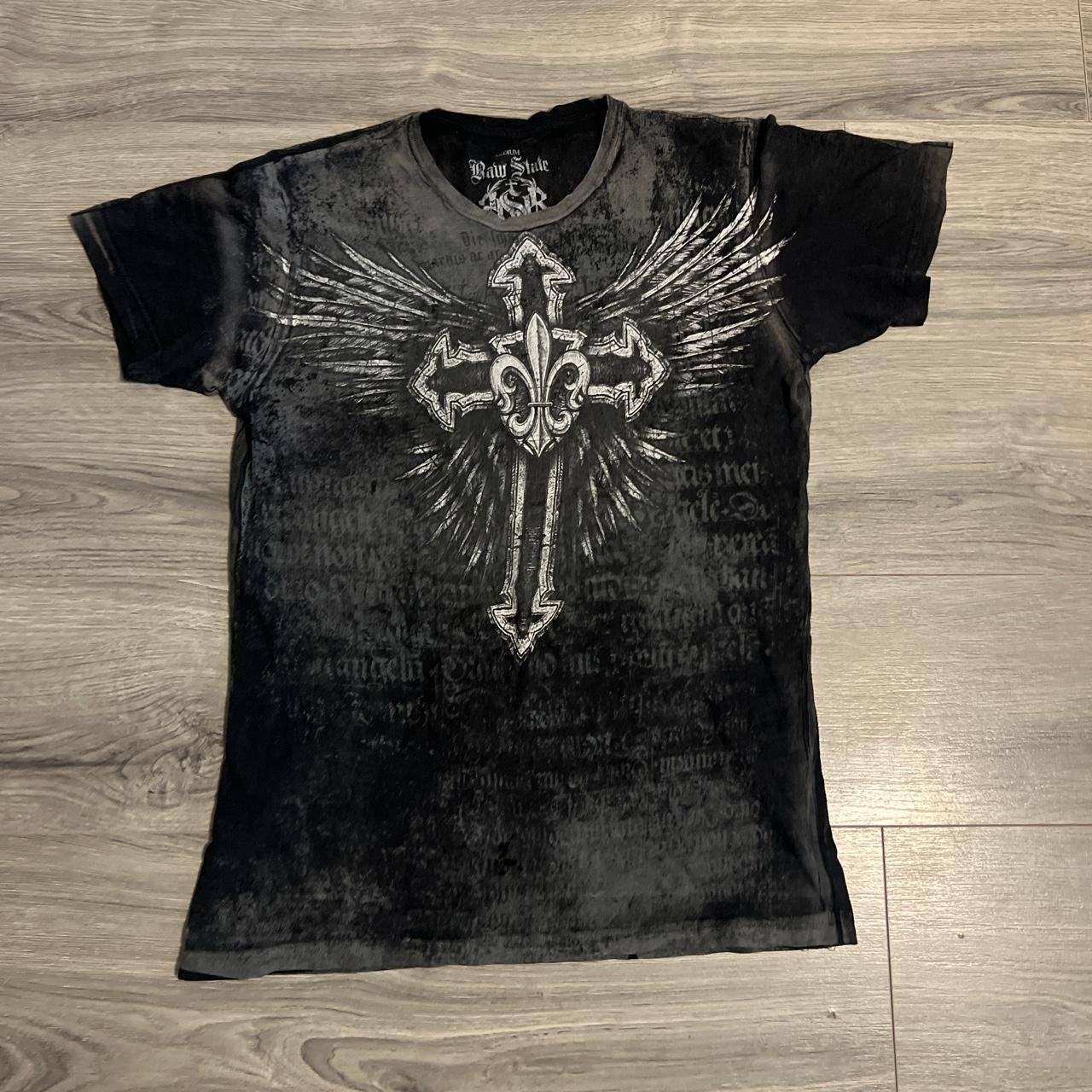 Black Raw State shirt 8/10 condition Small... - Depop