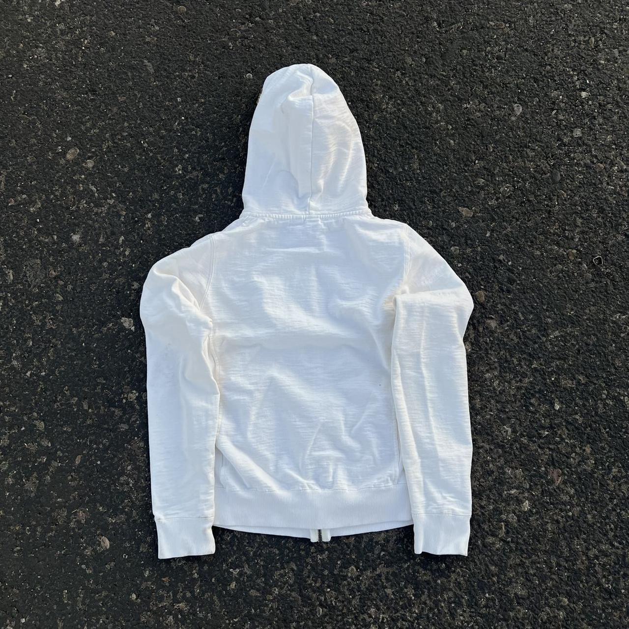 White Fox Racing zip-up jacket with fur trim... - Depop