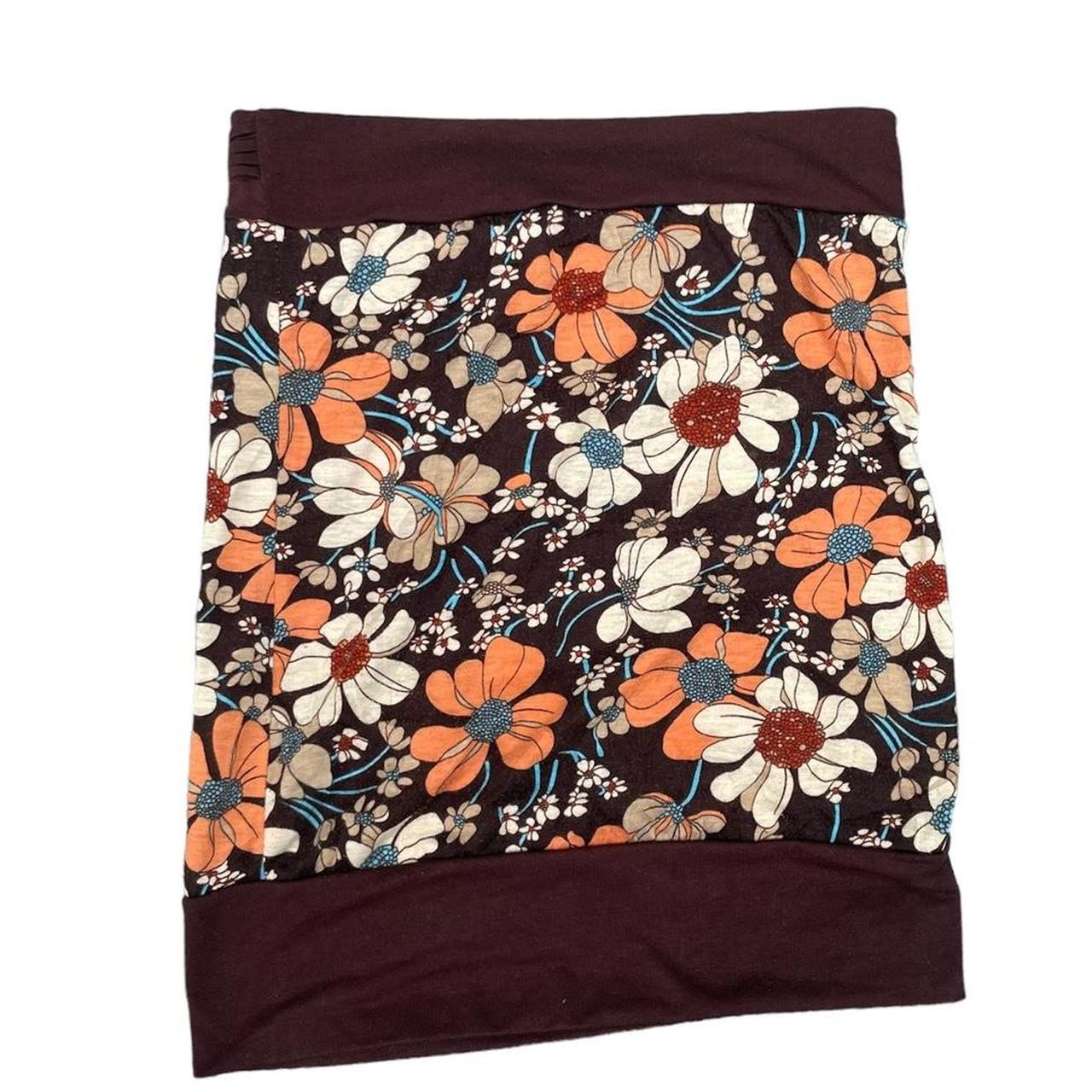 Cutest unique twee fall autumn floral brown orange... - Depop