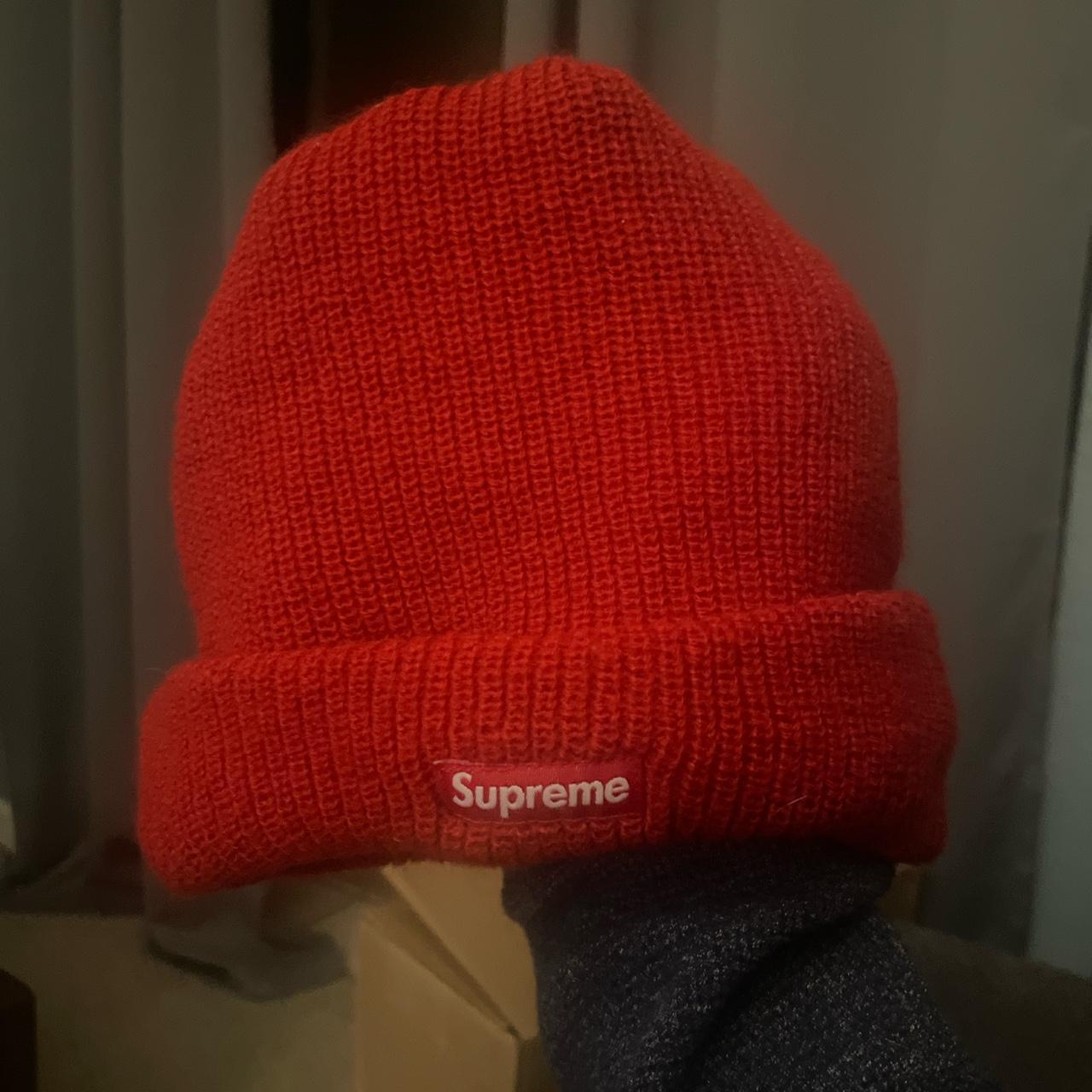 Red supreme beanie ️ #supreme #skate #streetsyle... - Depop