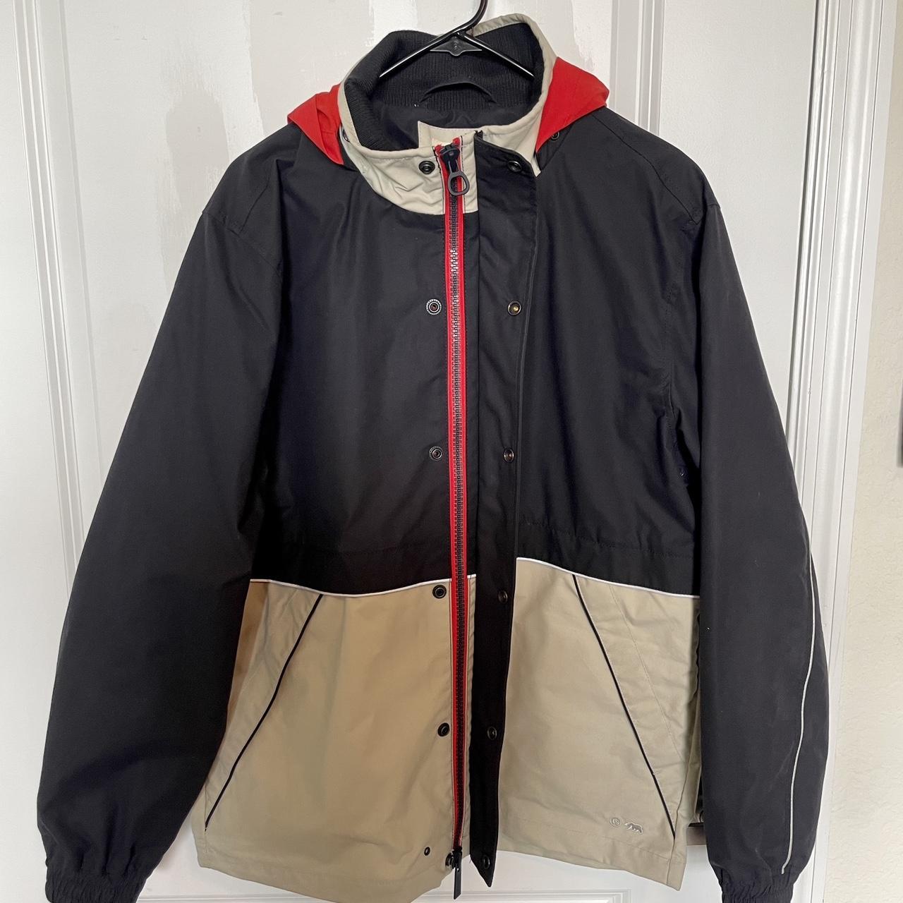 - The Navigator Jacket in Natural and Navy... - Depop