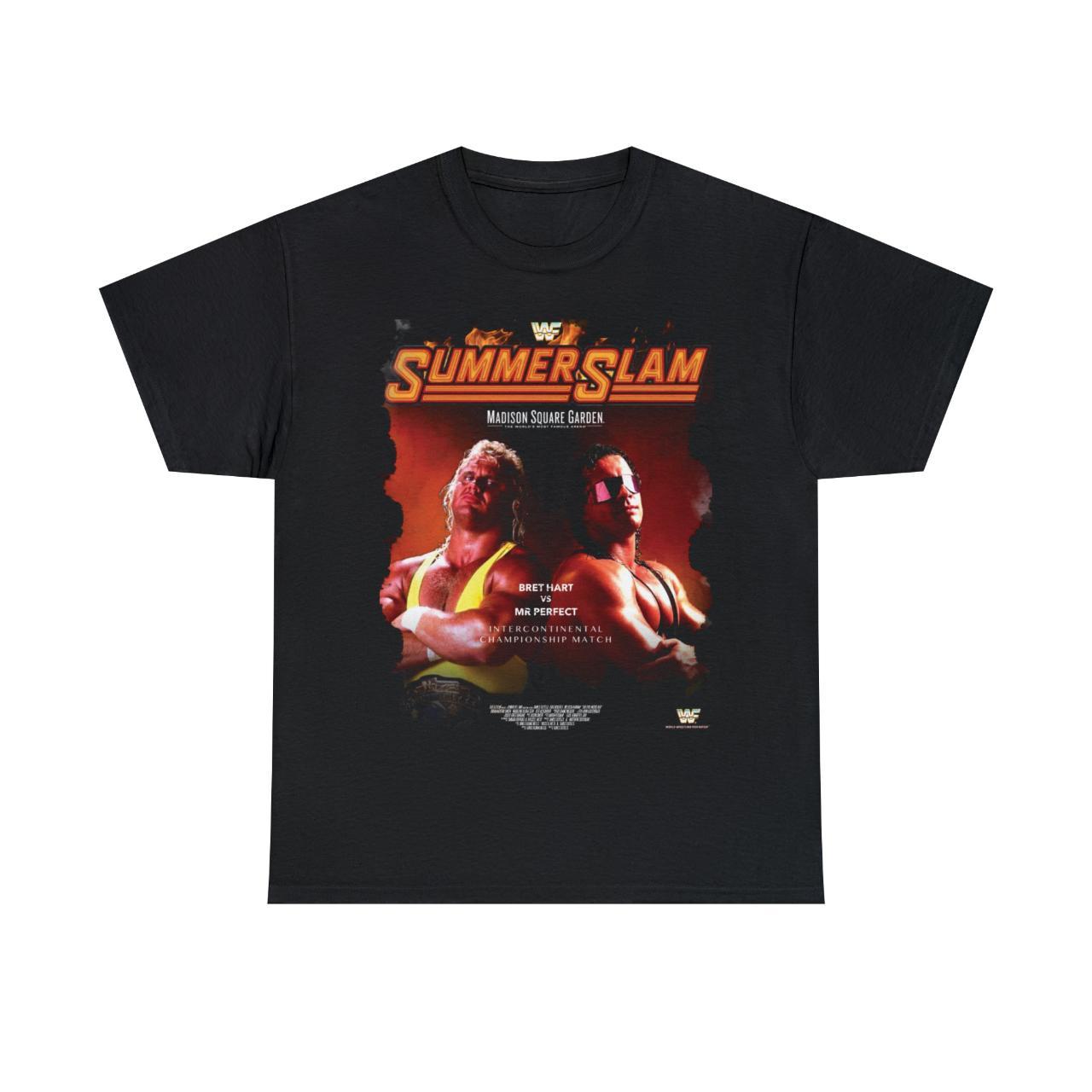 WWE Summerslam 91 T-Shirt Bret Hart vs Mr... - Depop