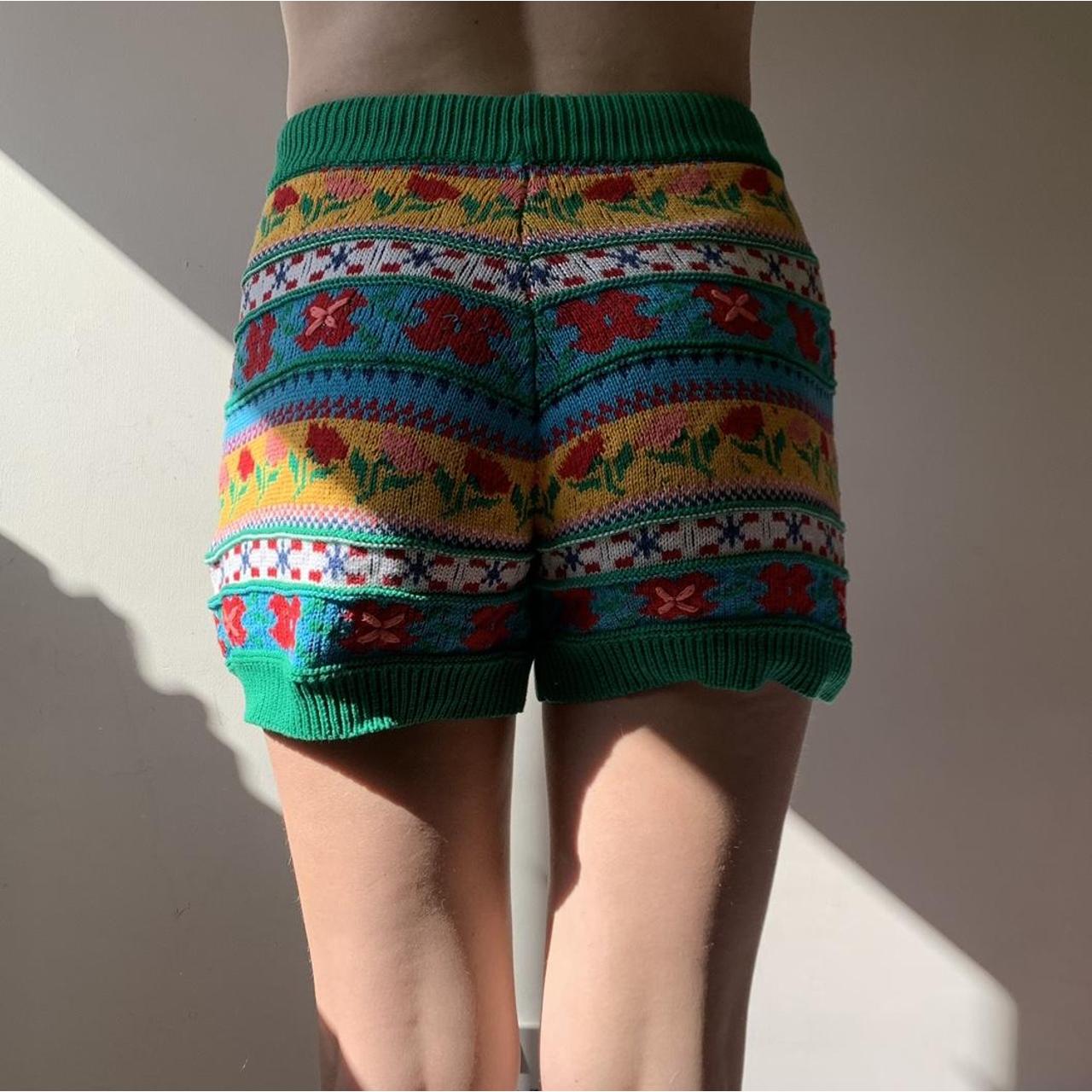 Zara crochet / jacquard shorts so unique hardly worn - Depop