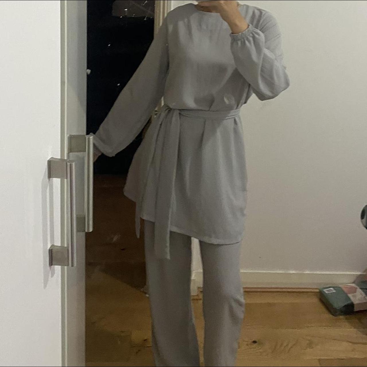 gorgeous grey co ord matching trousers and top belt... - Depop