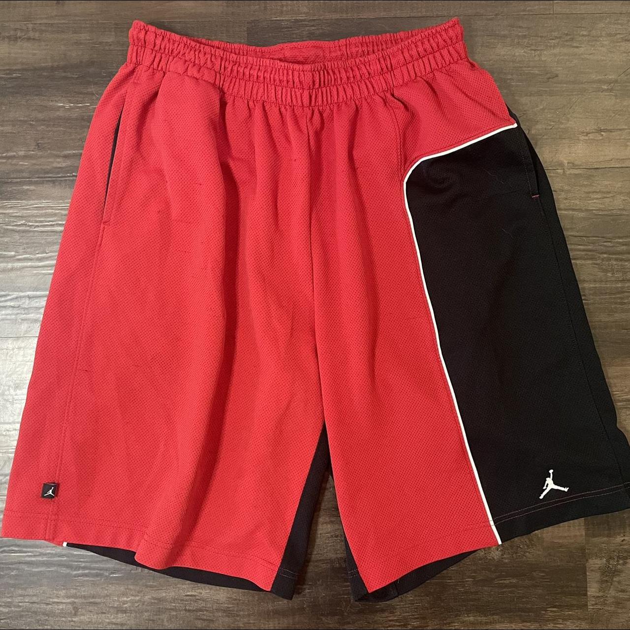 Jordan Men's Red and Black Shorts | Depop