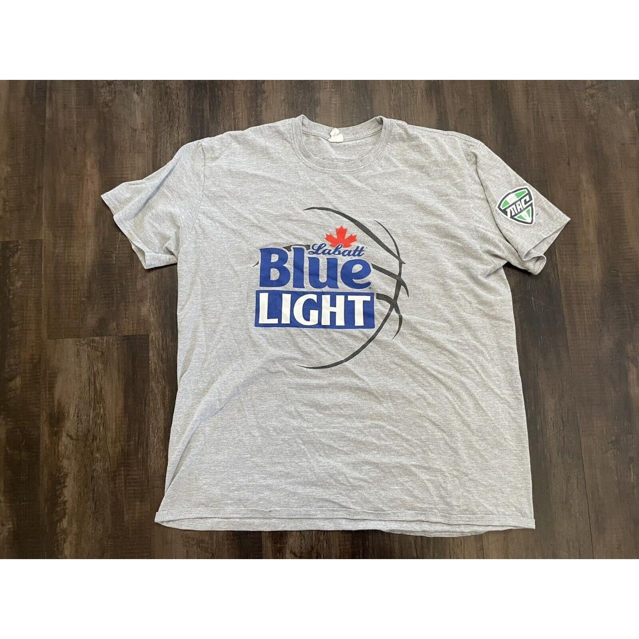Labatt Blue Light with this logo T-shirt. The gray... - Depop