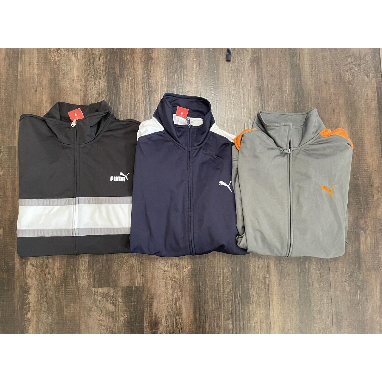 Lot Of 3 Puma Track Jackets Mens Large Long Sleeve... - Depop