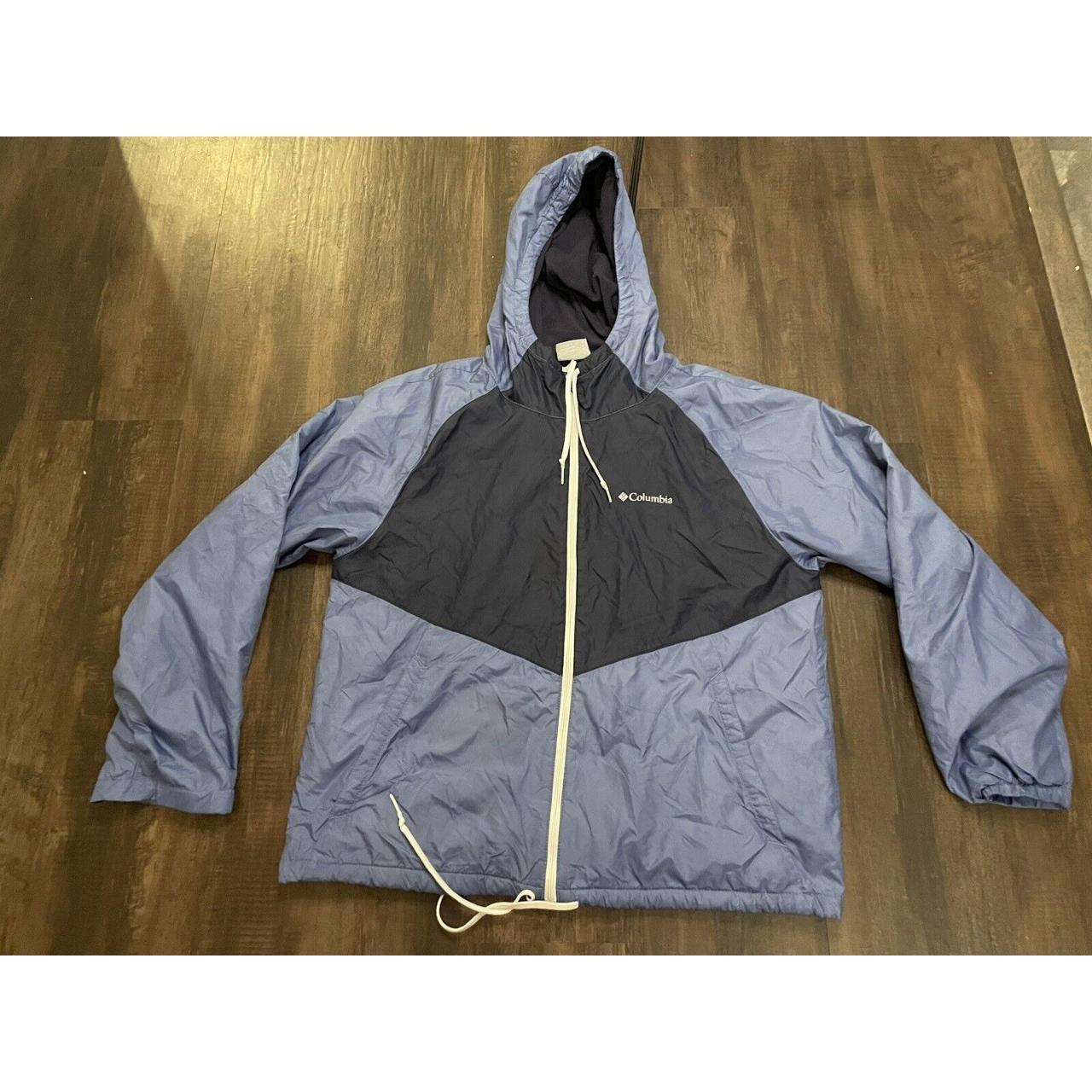 Columbia Sportswear Blue & Navy Jacket Windbreaker... - Depop