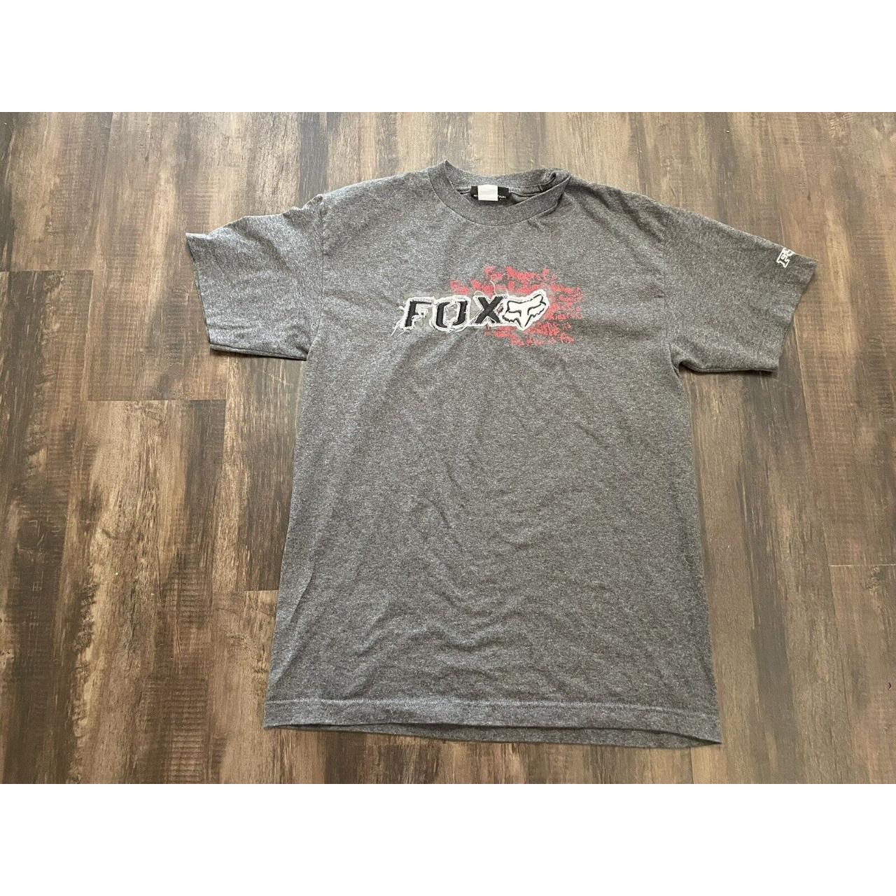 Fox Racing Shirt Men Medium Gray Short Sleeve Crew... - Depop