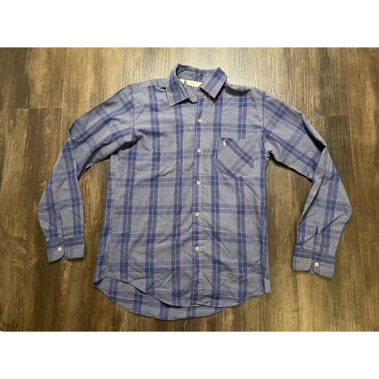 Polo Ralph Lauren button-up shirt. Featuring a blue... - Depop
