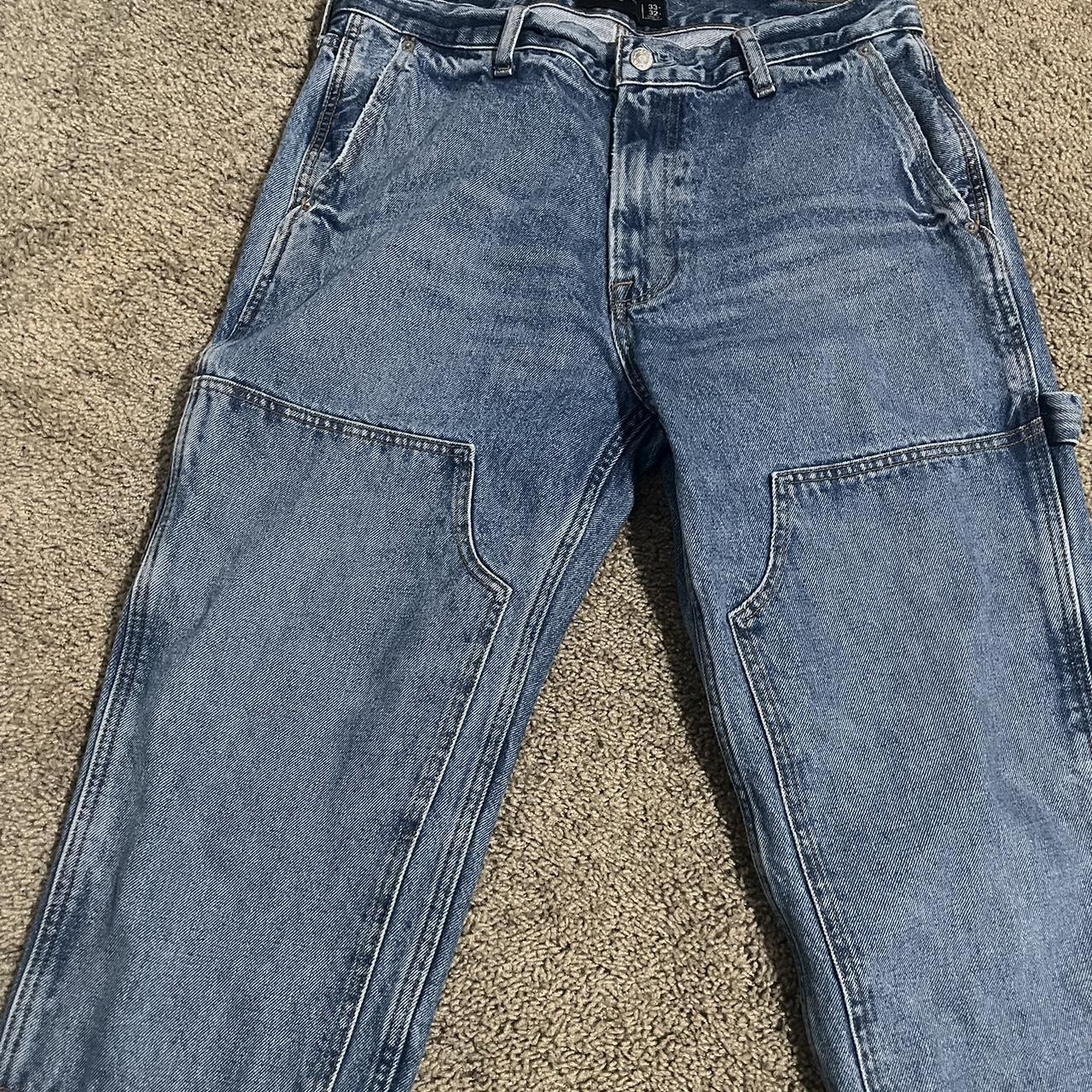 Abercrombie double knee carpenters loose fit 33 w... - Depop